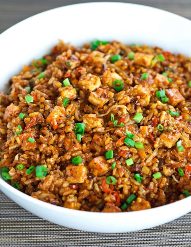 Crispy Tofu Spicy Fried Rice - That Spicy Chick