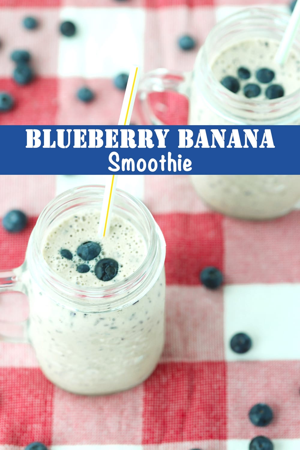 Blueberry Banana Smoothie (Easy Two-Step Recipe) - That Spicy Chick
