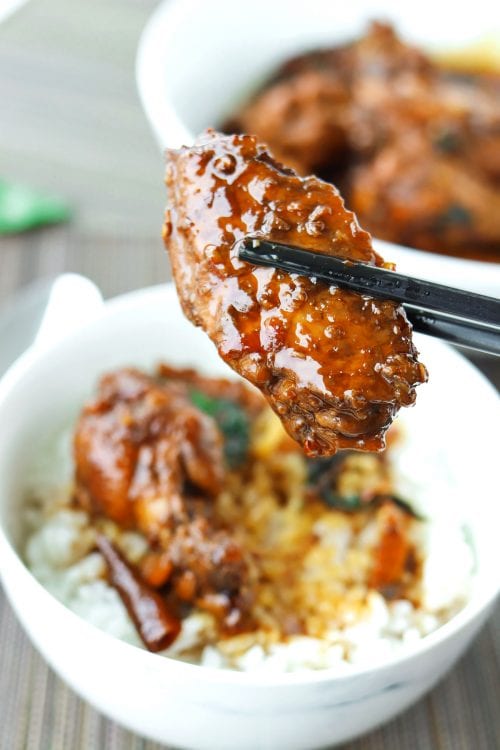 Three Cup Chicken (San Bei Ji) - Taiwanese Recipe - That Spicy Chick