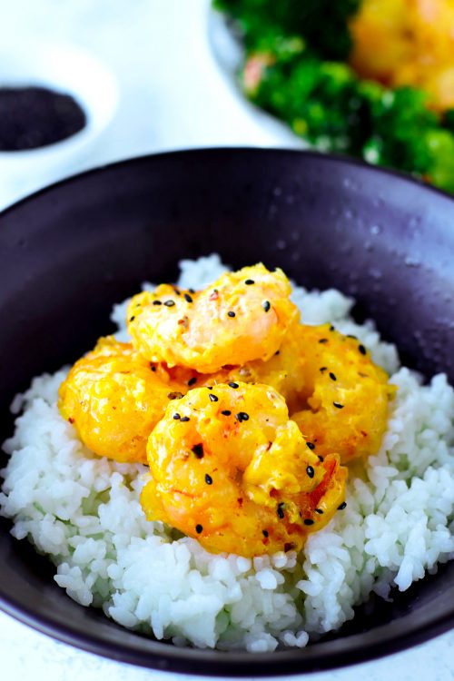 Crispy Prawns with Spicy Mango Mayonnaise - That Spicy Chick