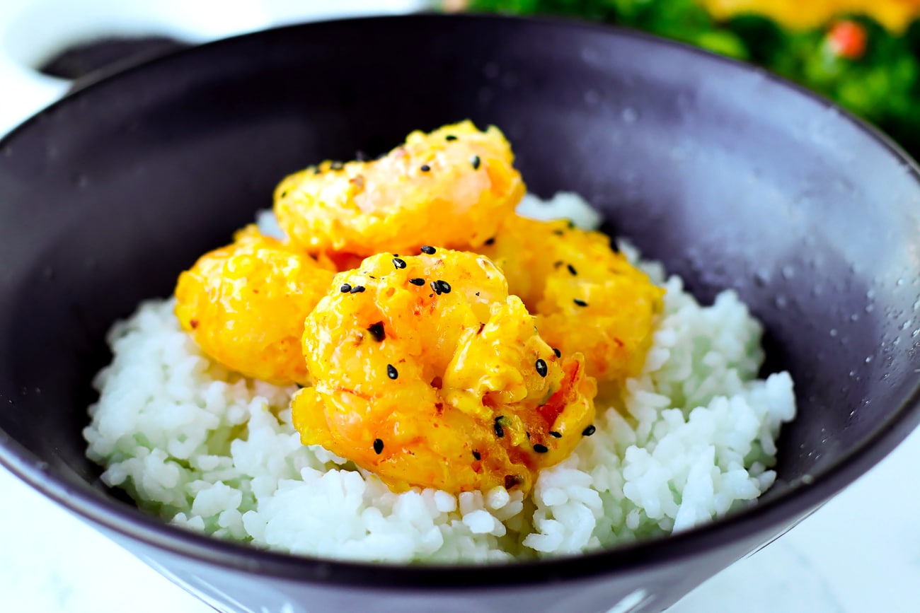 Crispy Prawns with Spicy Mango Mayonnaise - That Spicy Chick