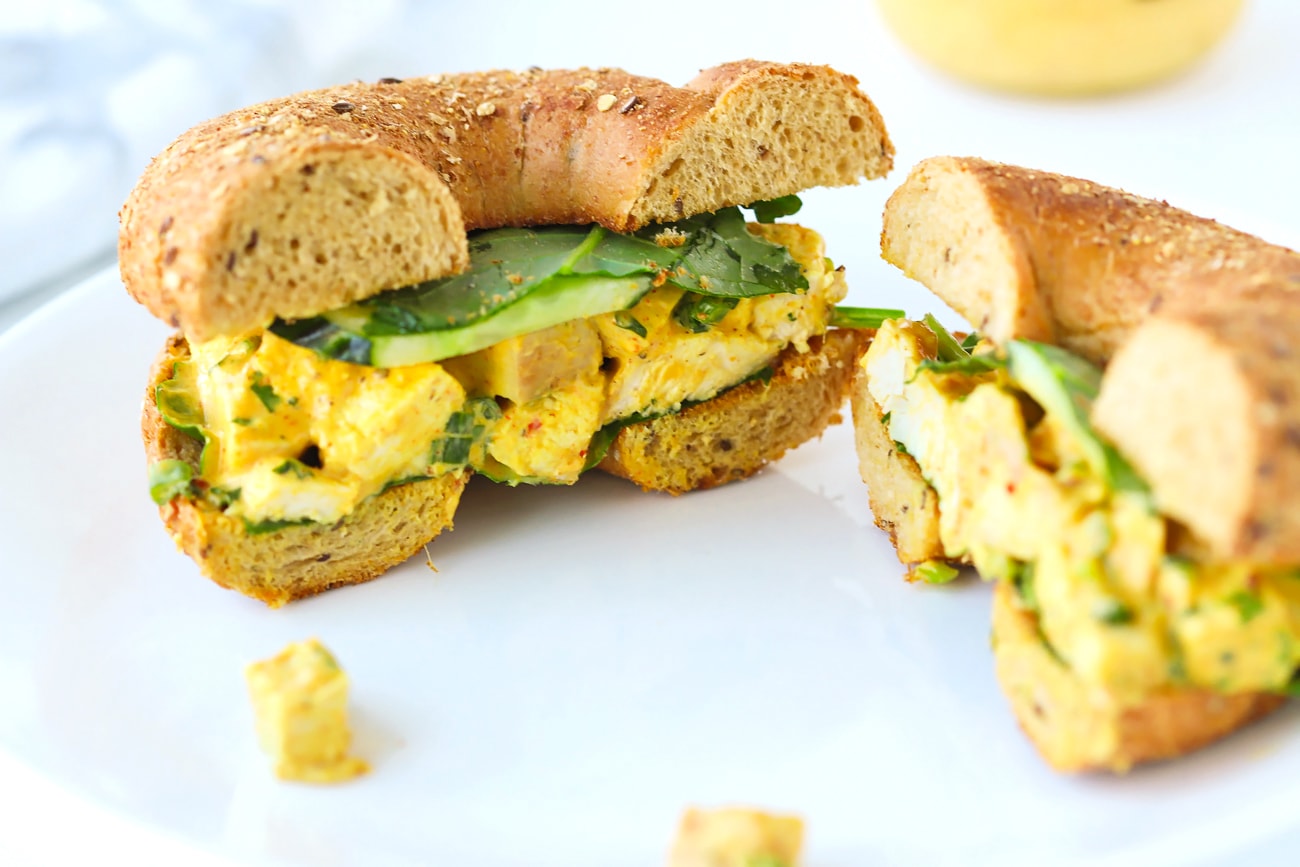 Mango Chicken Salad Sandwich - That Spicy Chick