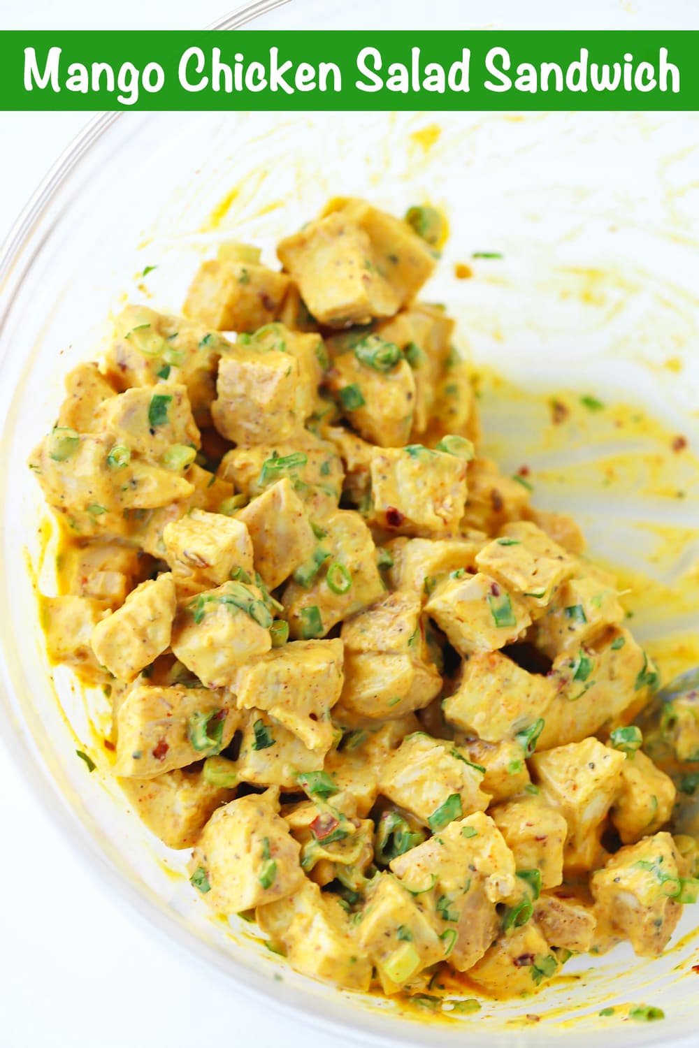 Mango Chicken Salad Sandwich - That Spicy Chick