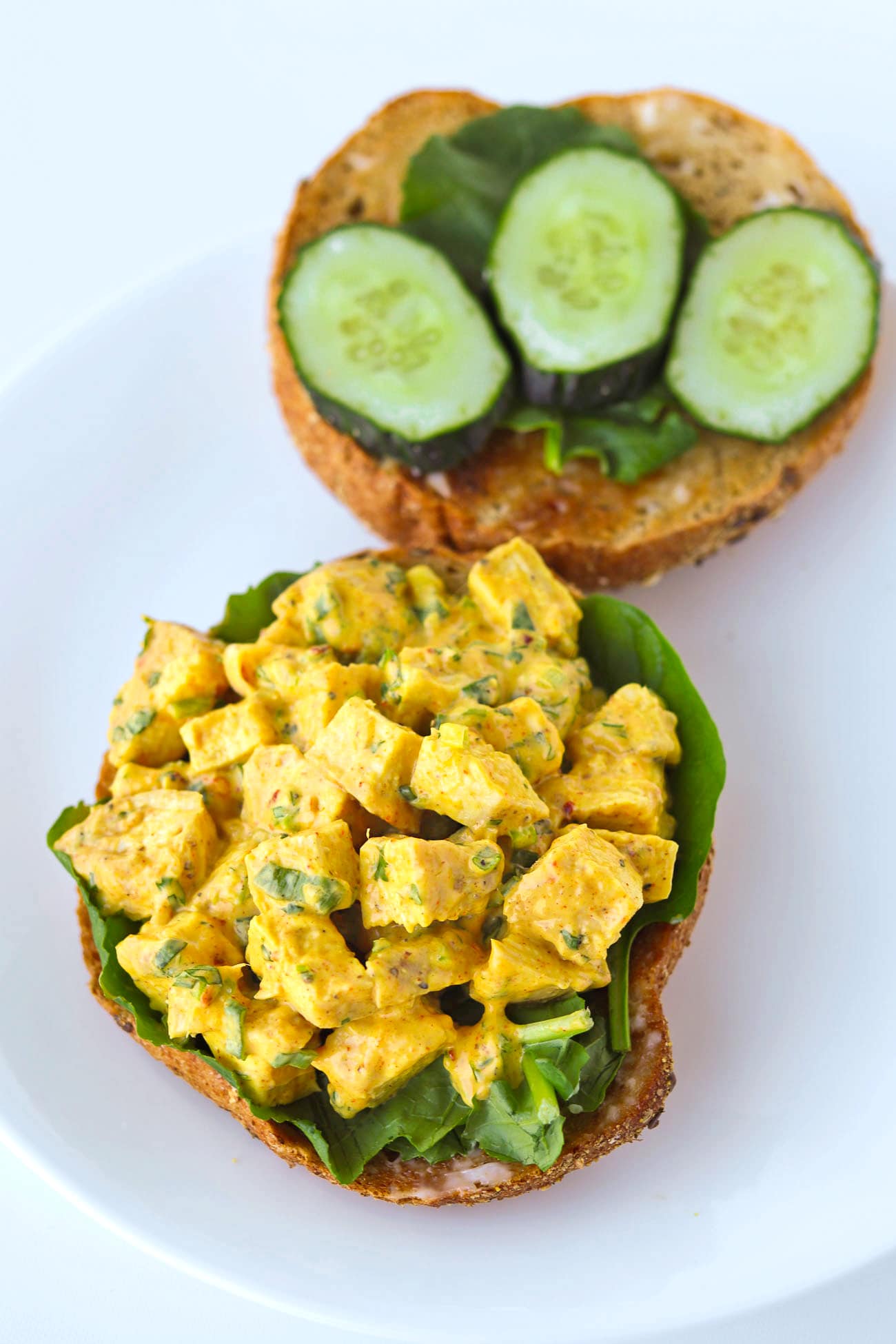 Mango Chicken Salad Sandwich - That Spicy Chick