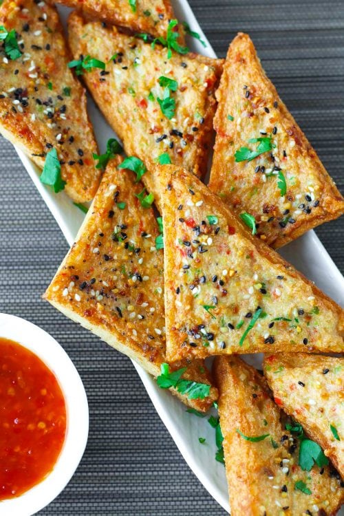 Spicy Prawn Toast (with Everything Bagel Seasoning!) - That Spicy Chick