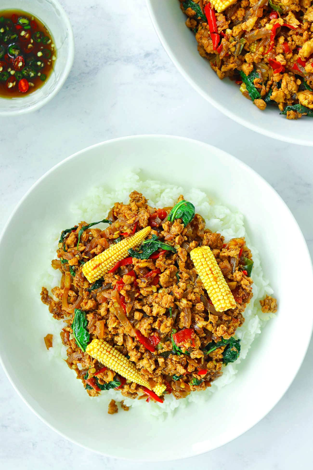 Thai Holy Basil Chicken (Pad Kra Pow Gai) - That Spicy Chick