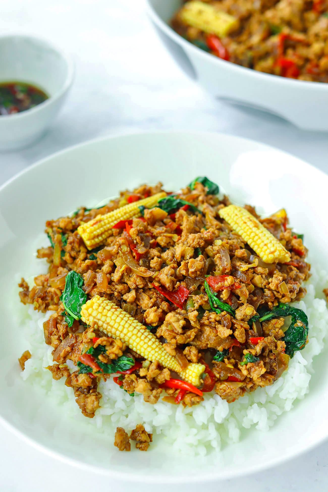 Thai Holy Basil Chicken (Pad Kra Pow Gai) - That Spicy Chick