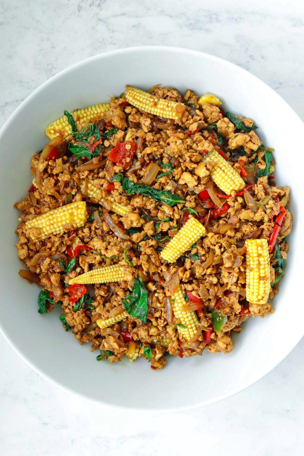 Thai Holy Basil Chicken (Pad Kra Pow Gai) - That Spicy Chick