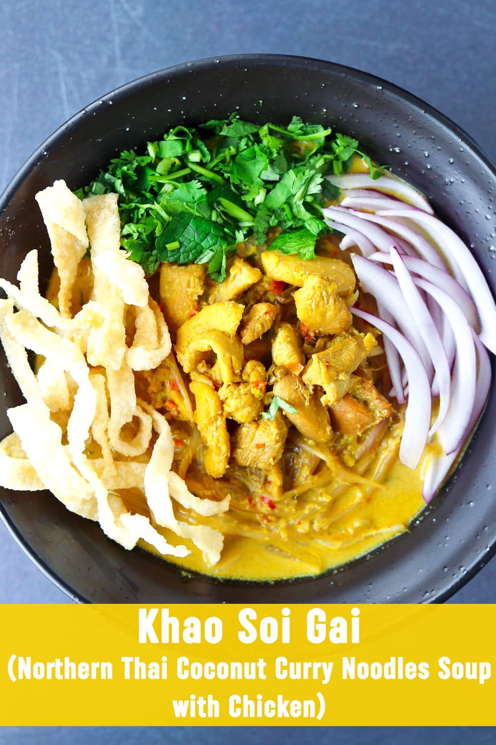 Khao Soi Gai (Northern Thai Coconut Curry Noodles Soup with Chicken ...