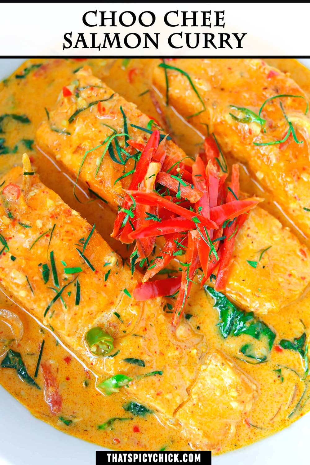 Choo Chee Salmon Curry (Easy 30 minute recipe!) - That Spicy Chick