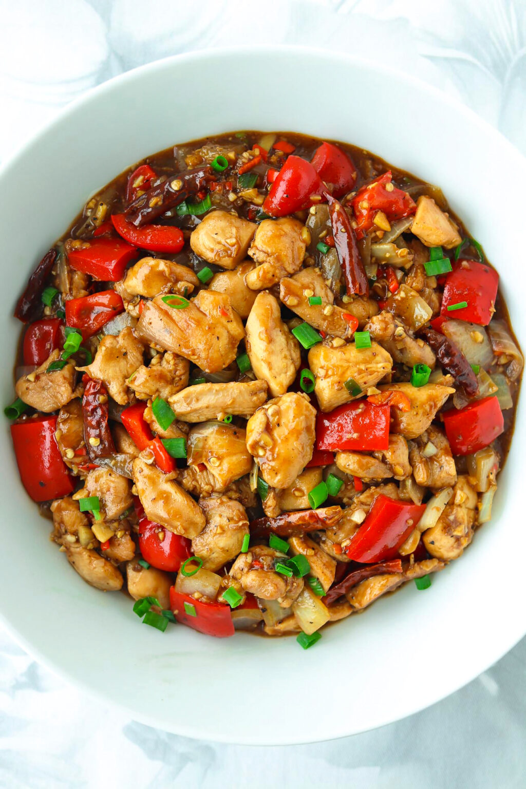 Spicy Pepper Chicken Stir-fry (30 minute recipe) - That Spicy Chick