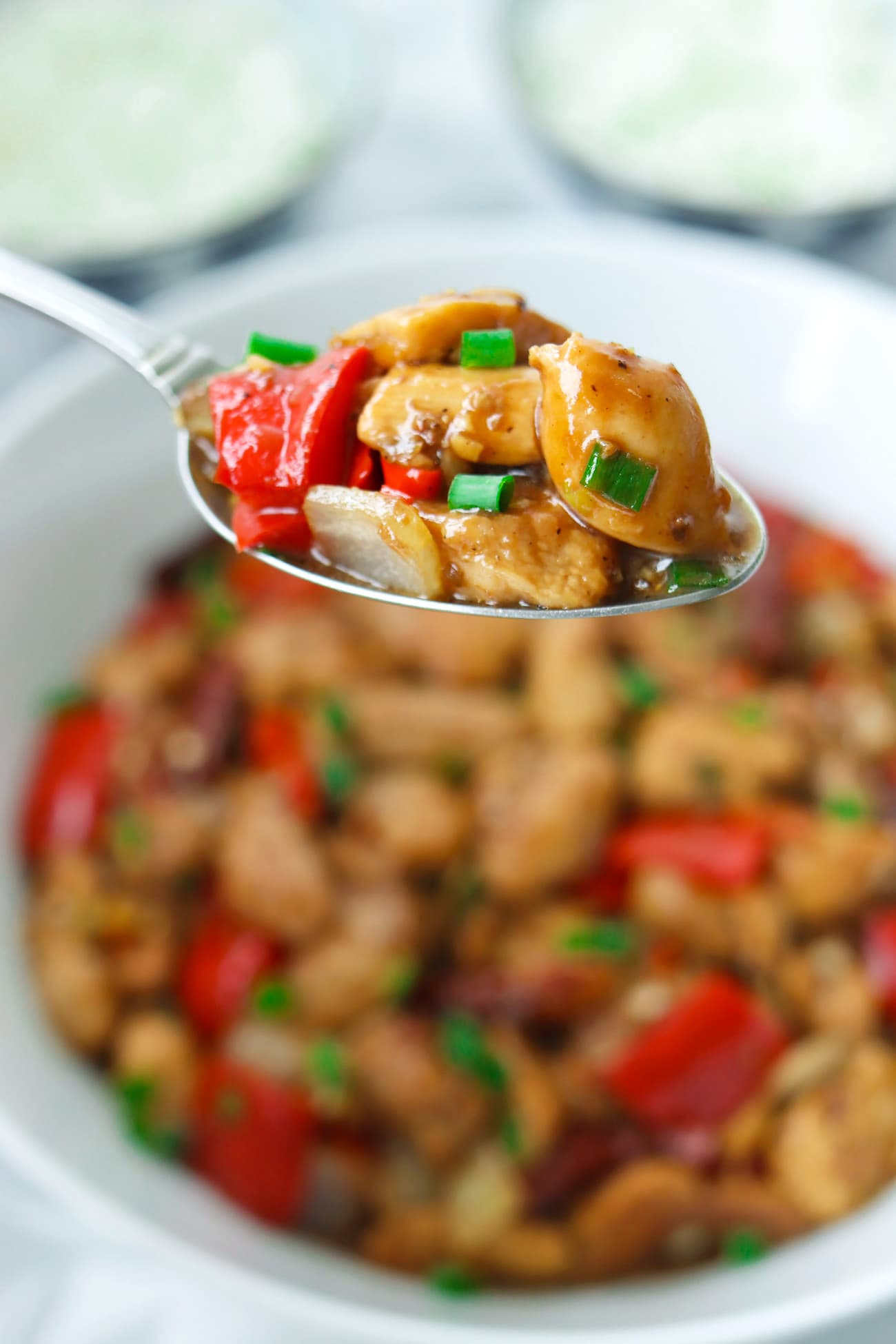 Spicy Pepper Chicken Stir-fry (30 minute recipe) - That Spicy Chick