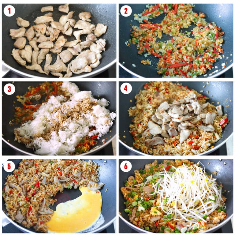 Spicy Thai Pork Fried Rice (30 minute one wok wonder!) - That Spicy Chick