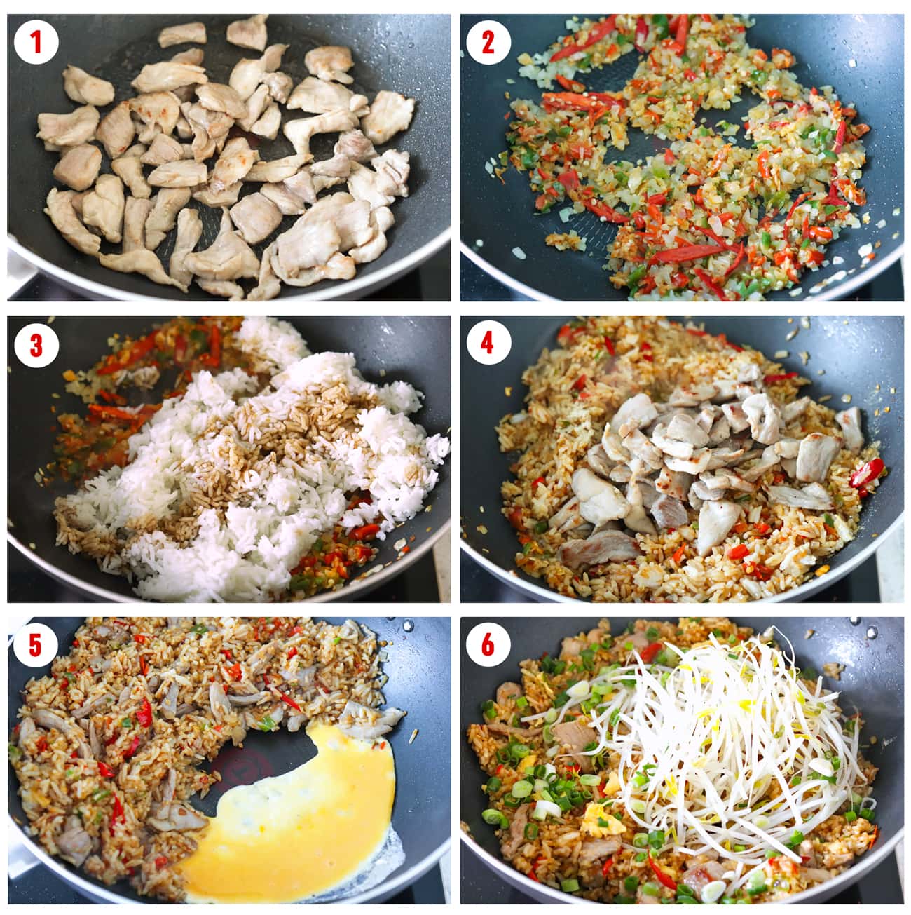 Spicy Thai Pork Fried Rice (30 minute one wok wonder!) - That Spicy Chick