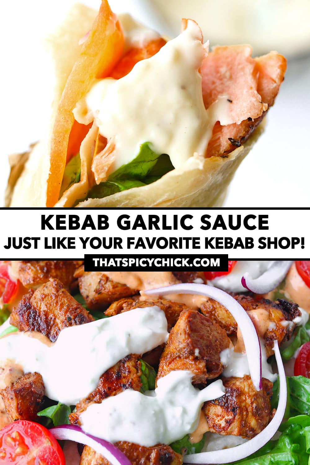 Kebab Shop Garlic Sauce (Easy two-step recipe!) - That Spicy Chick