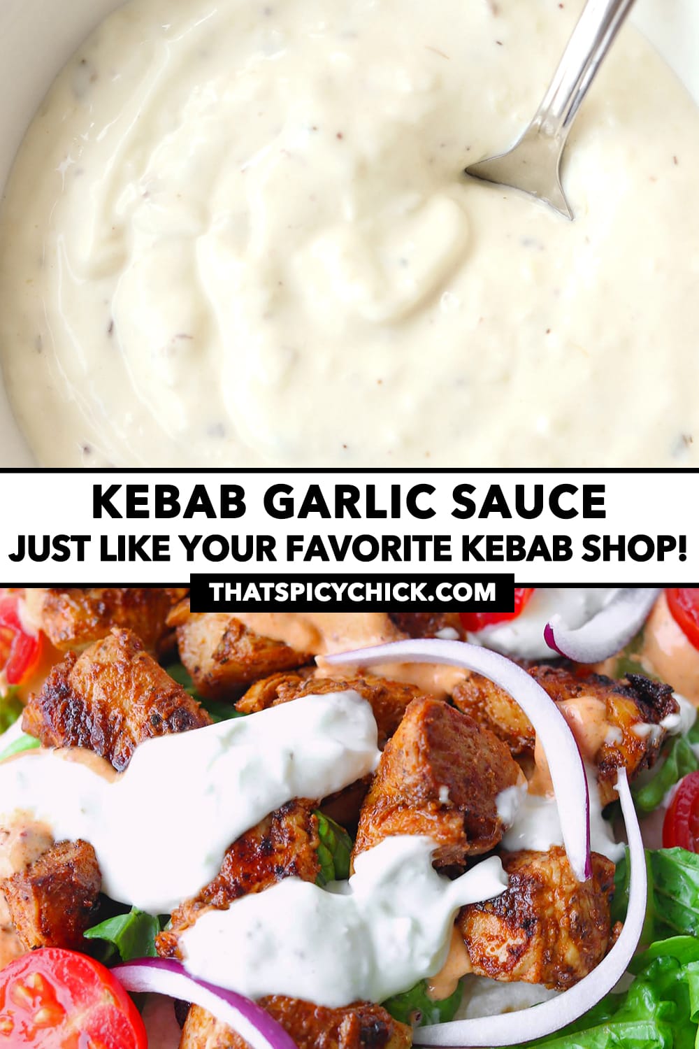 Kebab Shop Garlic Sauce (Easy two-step recipe!) - That Spicy Chick