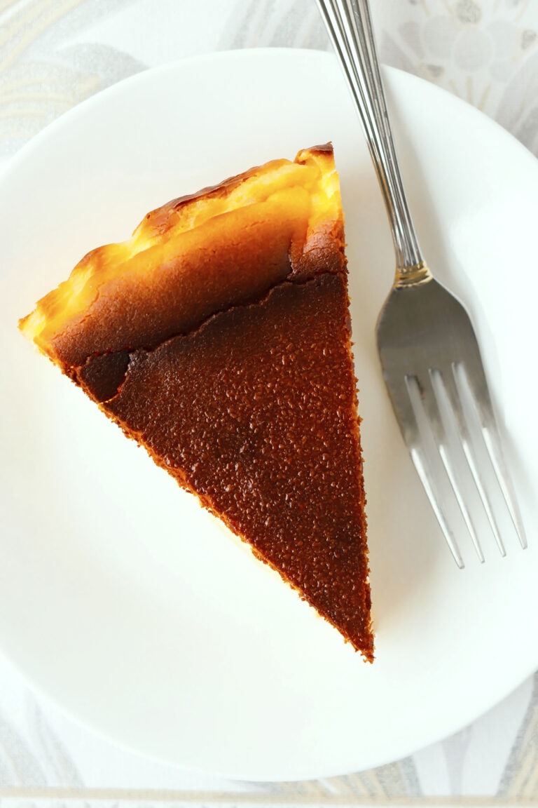Lemon Basque Burnt Cheesecake - That Spicy Chick