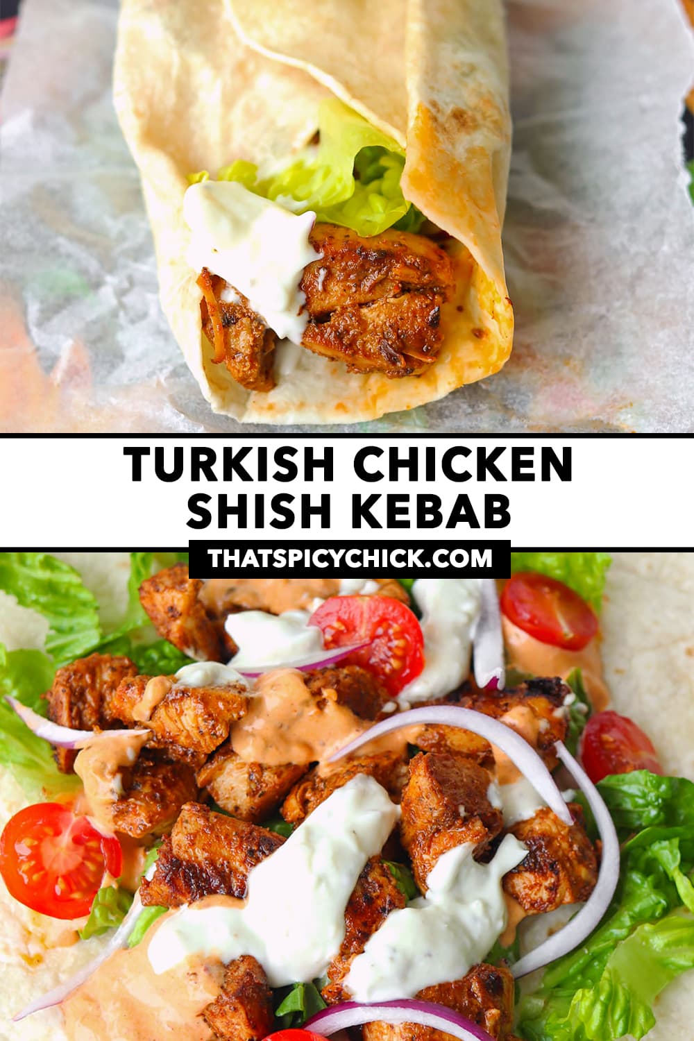 Chicken Shish Kebab Rolls (Easy Skillet Recipe!) - That Spicy Chick