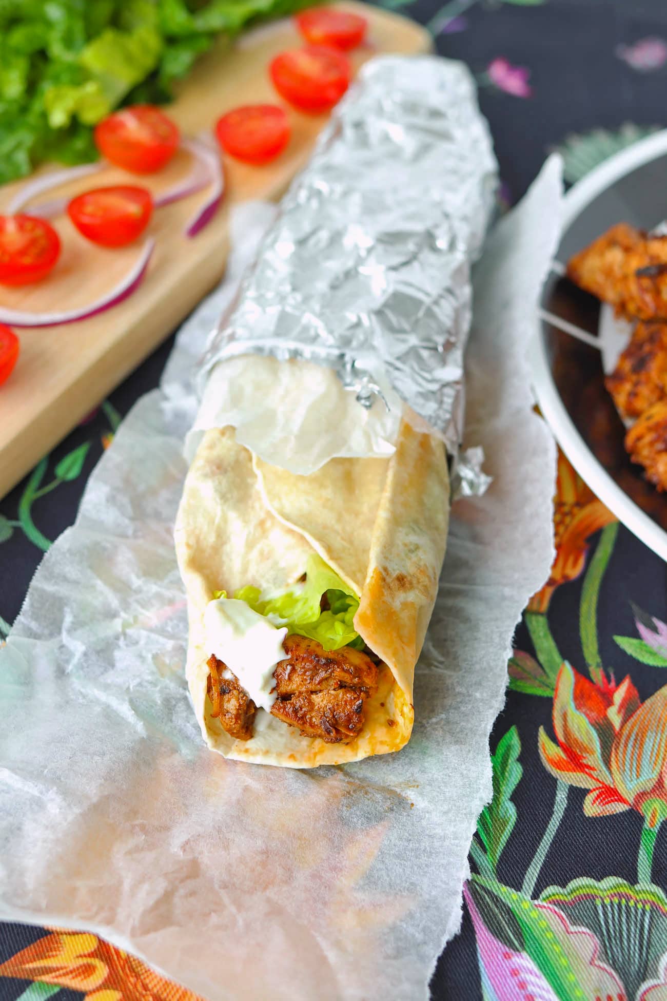 Chicken Shish Kebab Rolls (Easy Skillet Recipe!) - That Spicy Chick