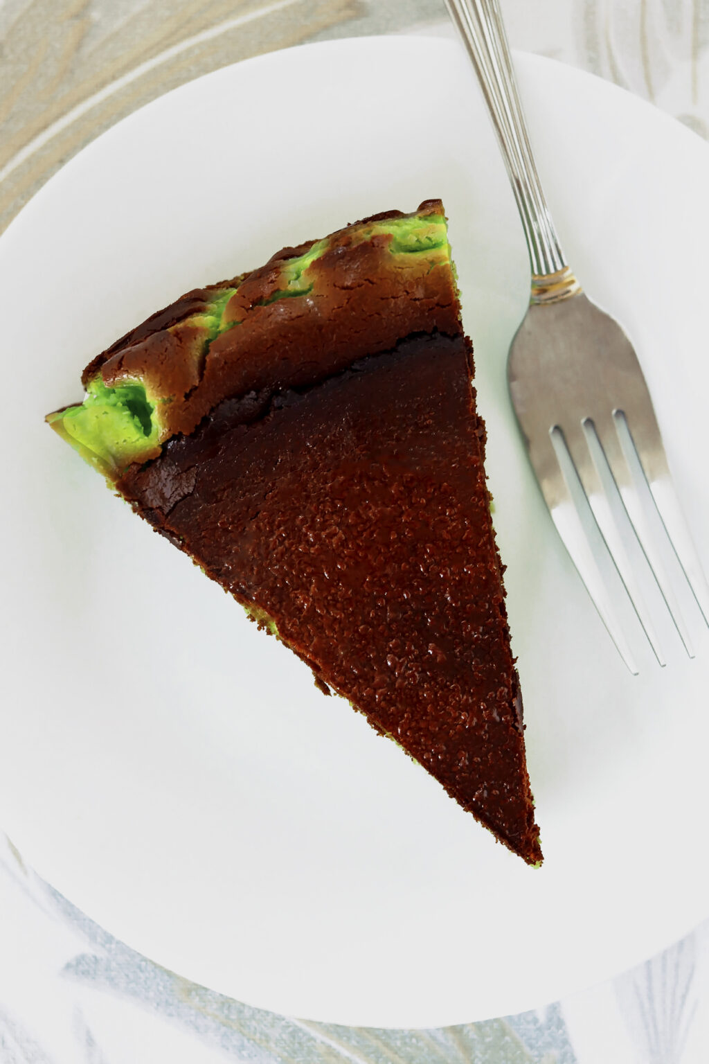 Pandan Basque Burnt Cheesecake - That Spicy Chick