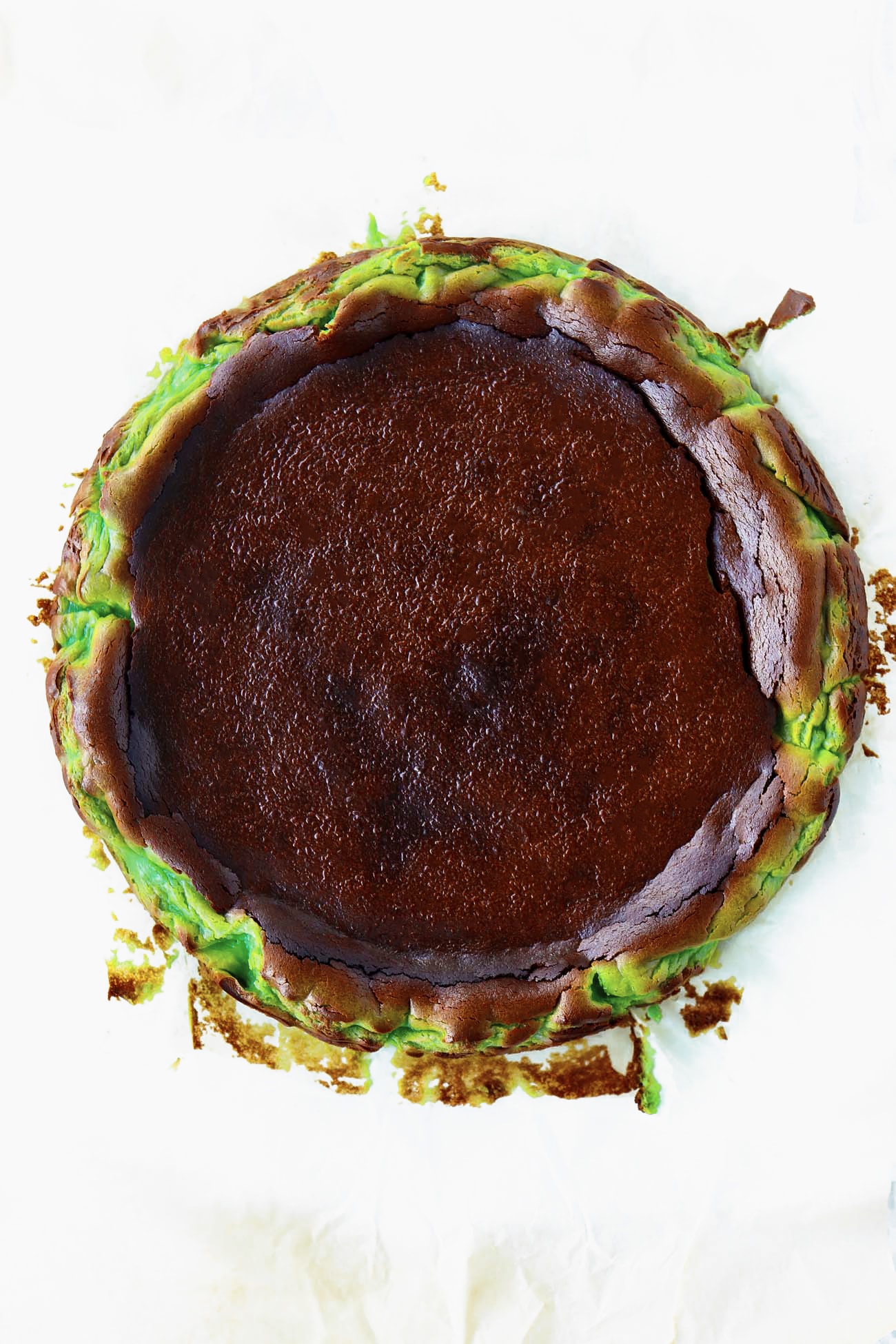 Pandan Basque Burnt Cheesecake - That Spicy Chick