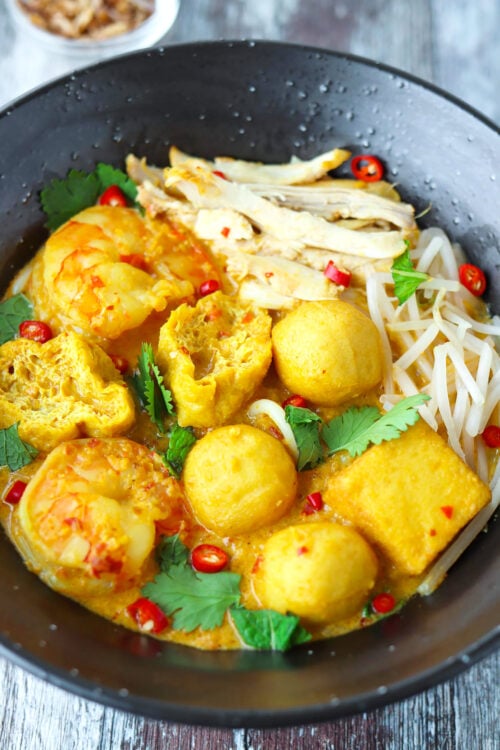 Spicy Curry Laksa (with homemade laksa paste!) - That Spicy Chick
