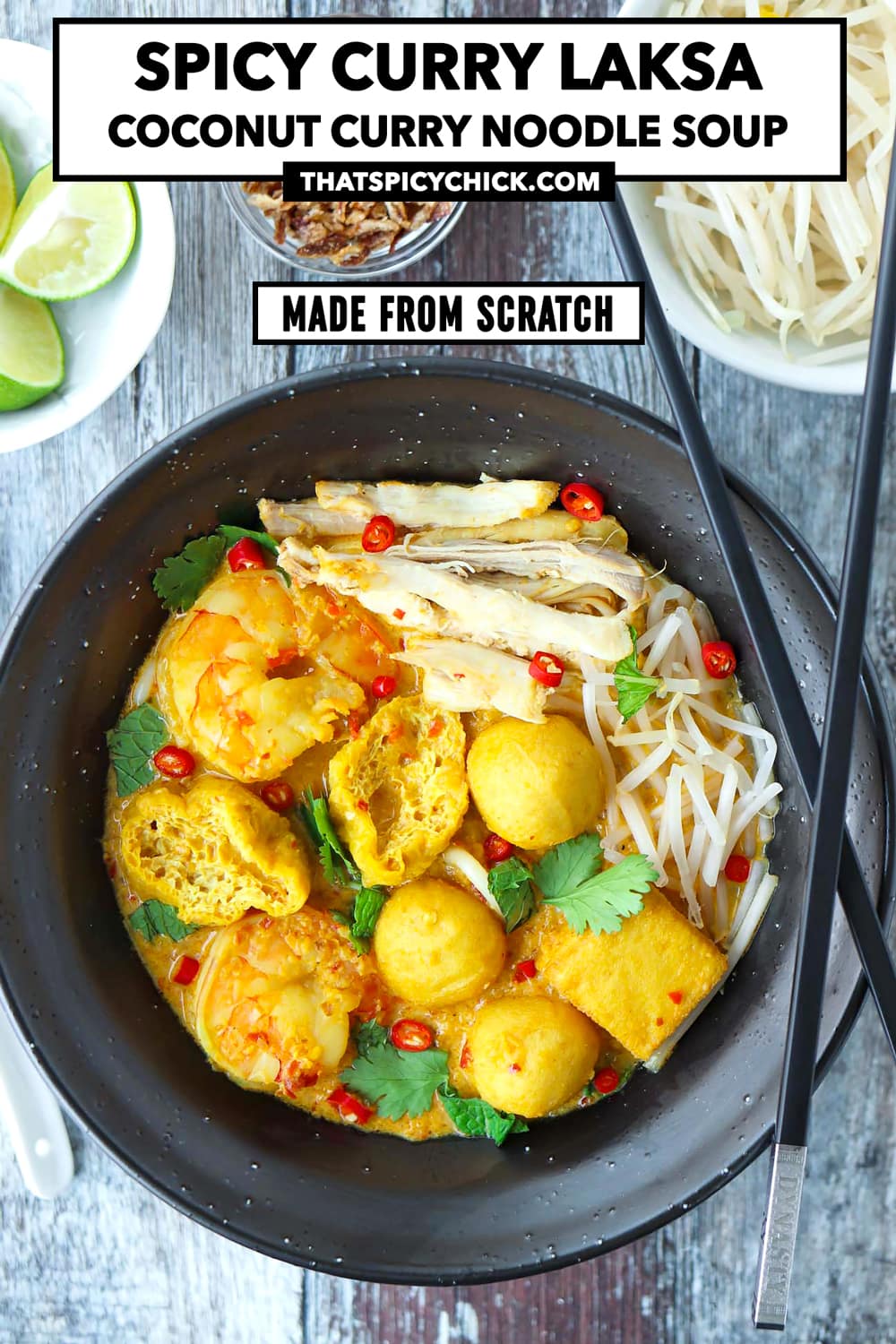 Spicy Curry Laksa (with homemade laksa paste!) - That Spicy Chick