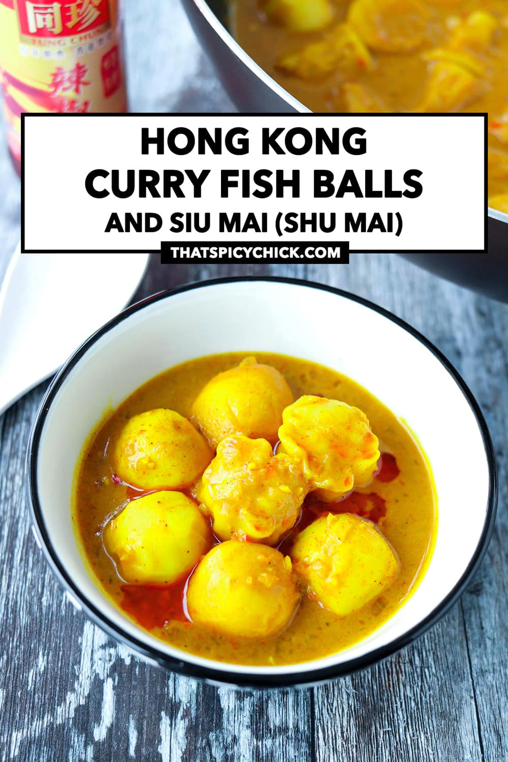 Hong Kong Curry Fish Balls (and Siu Mai / Shu Mai) - That Spicy Chick