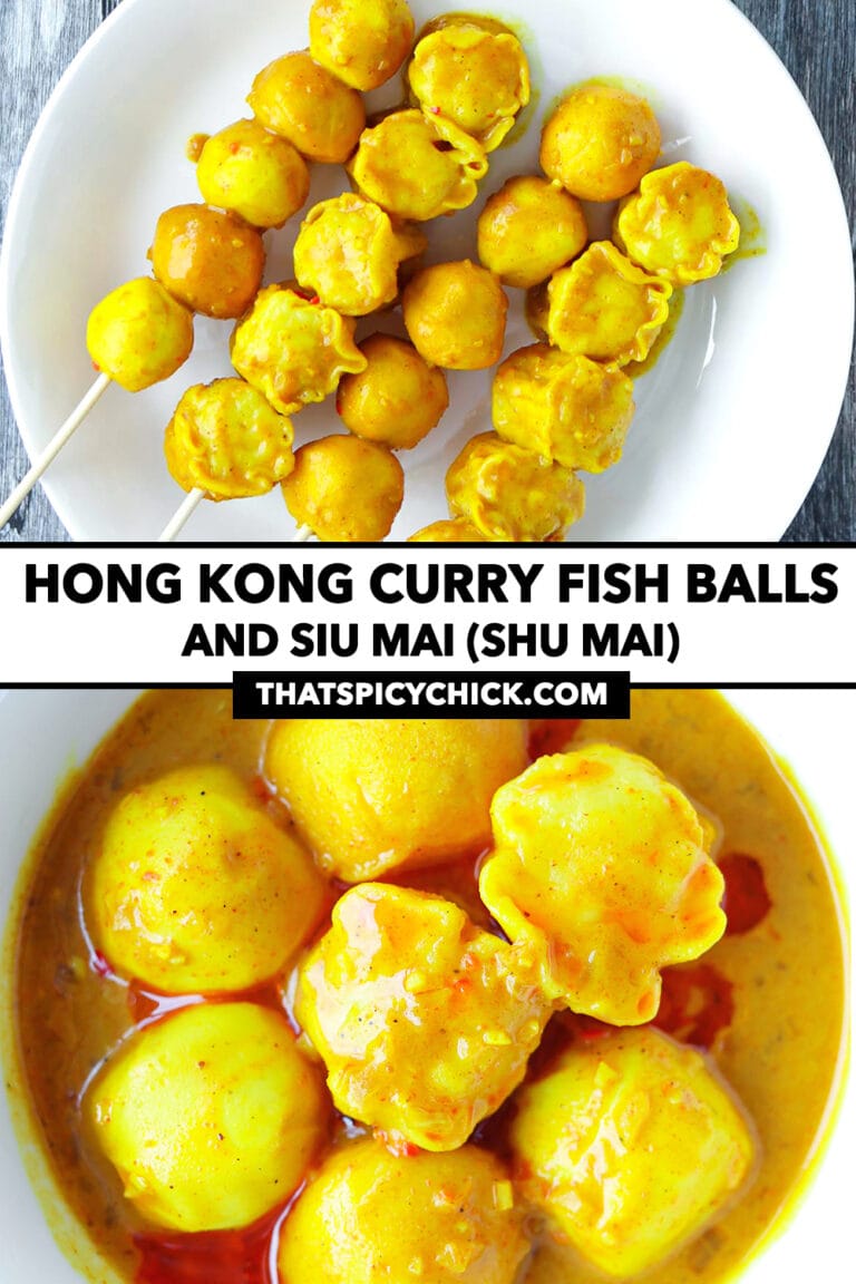 Hong Kong Curry Fish Balls (and Siu Mai / Shu Mai) - That Spicy Chick