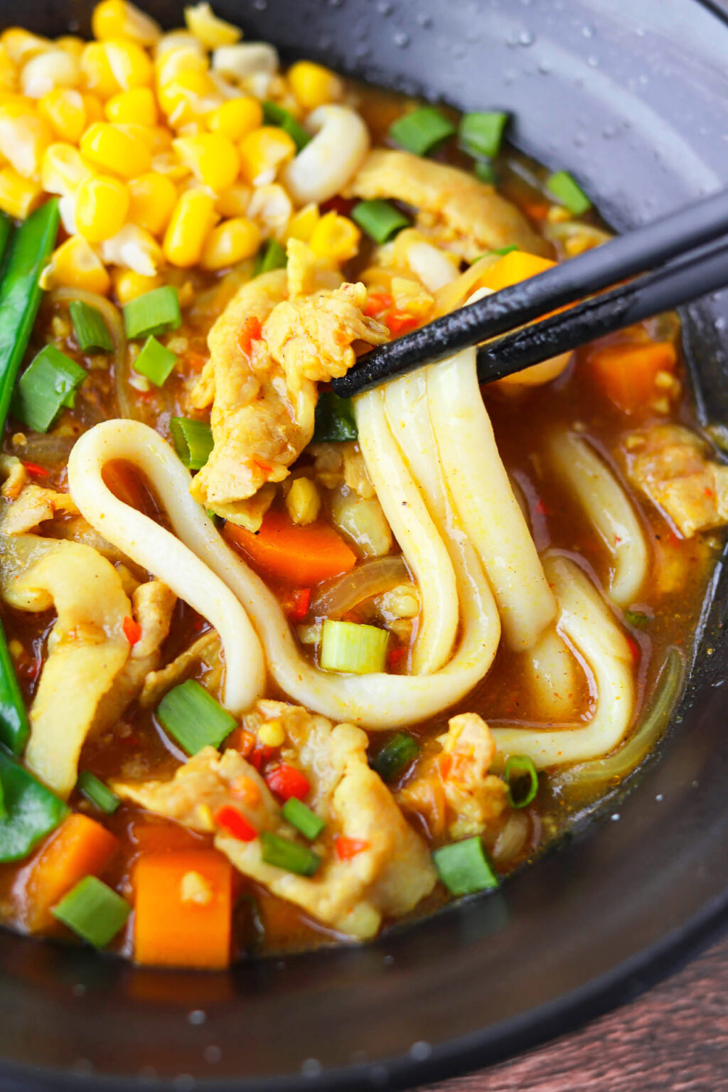 Japanese Curry Udon with Pork Belly - That Spicy Chick