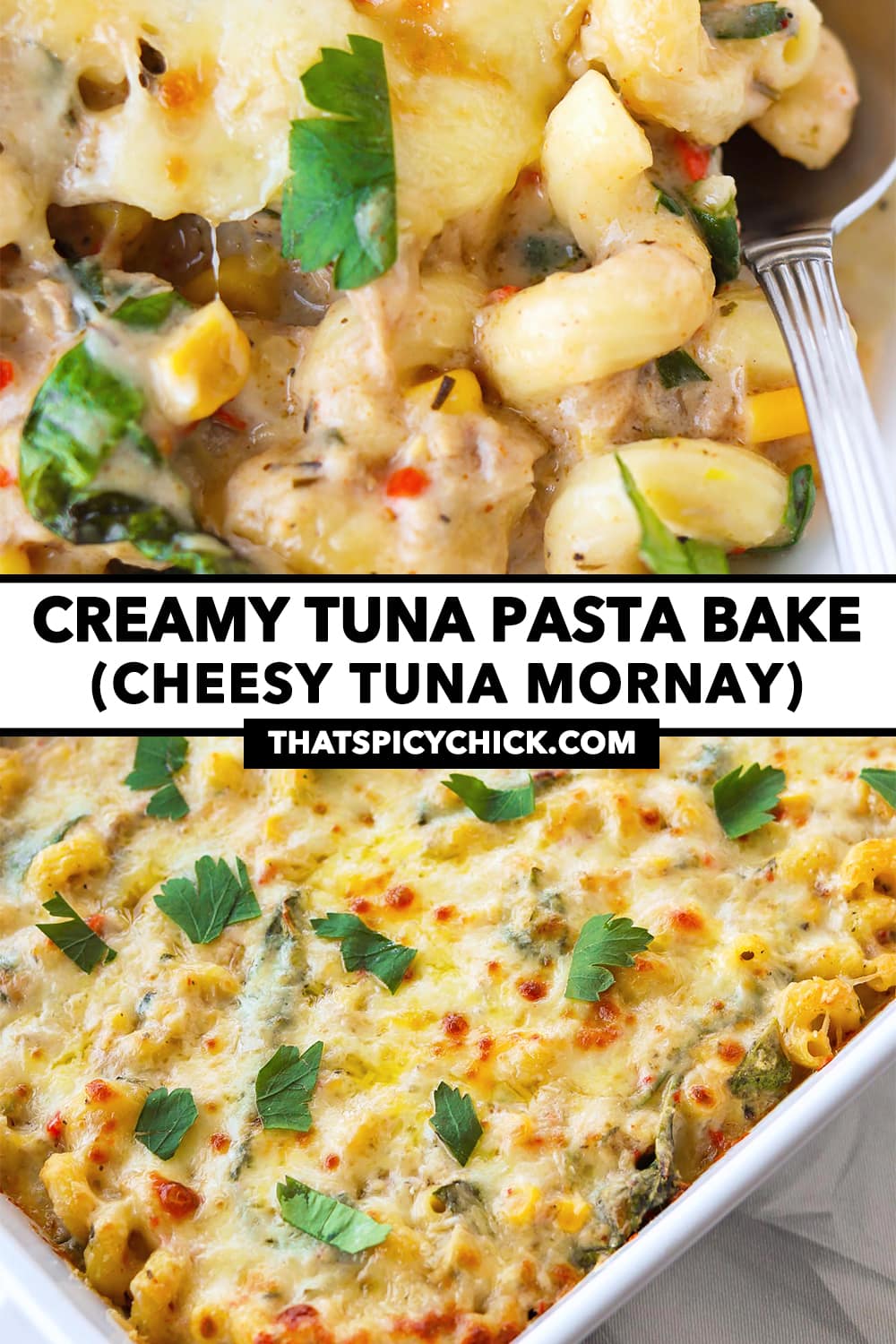 Creamy Tuna Pasta Bake (Cheesy Tuna Mornay) - That Spicy Chick