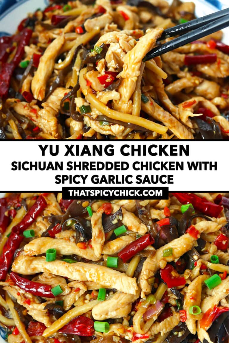 Yu Xiang Chicken (Sichuan Shredded Chicken with Hot Garlic Sauce - Yu ...