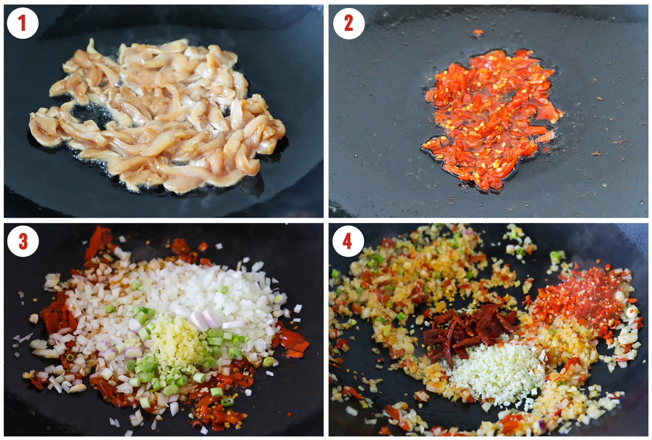 Sichuan Chili Garlic Chicken Fried Rice (Yu Xiang Style) - That Spicy Chick