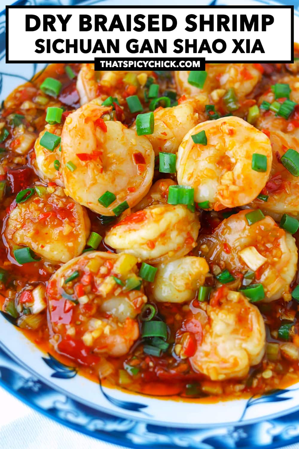 Sichuan Dry-Braised Shrimp (Gan Shao Xia) - That Spicy Chick