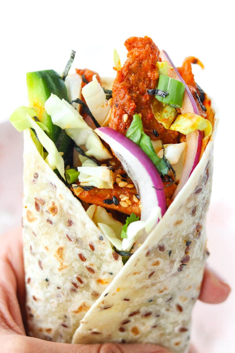 Korean Chicken Wrap - That Spicy Chick