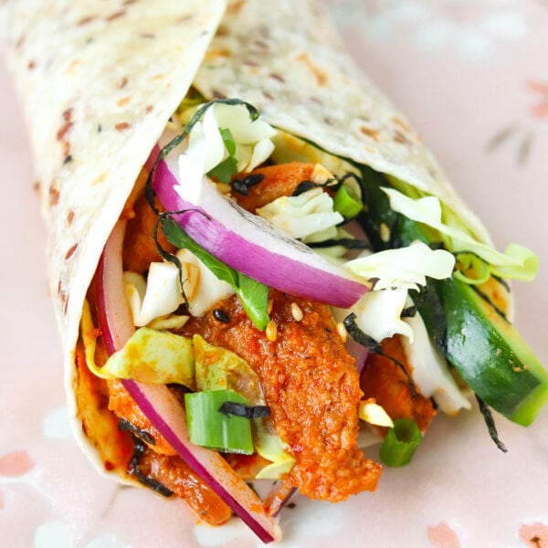 Korean Chicken Wrap - That Spicy Chick