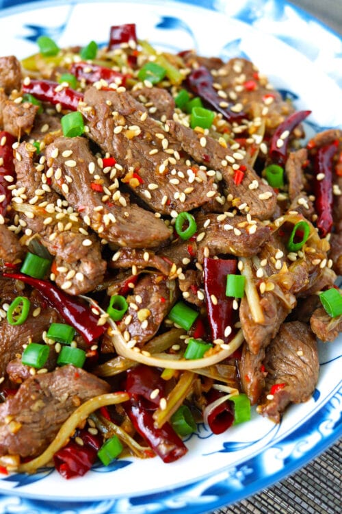 Mongolian Lamb Stir-fry - That Spicy Chick