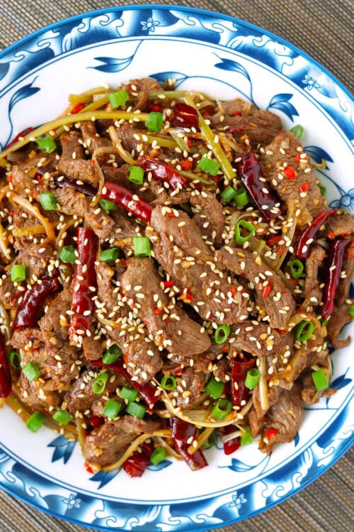 Mongolian Lamb Stir-fry - That Spicy Chick