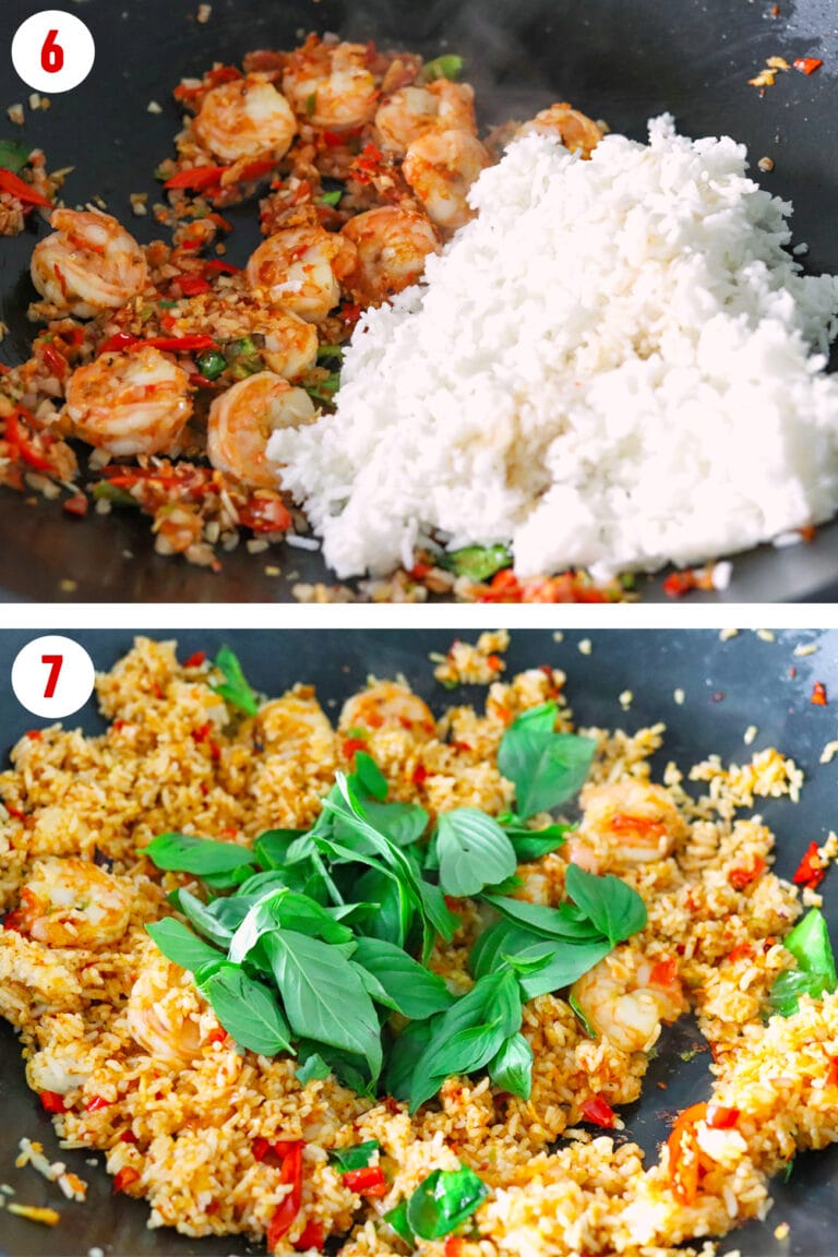 Thai Red Curry Fried Rice (with Juicy Shrimp!) - That Spicy Chick