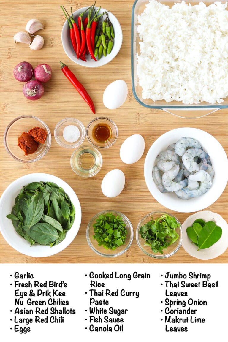 Thai Red Curry Fried Rice (with Juicy Shrimp!) - That Spicy Chick