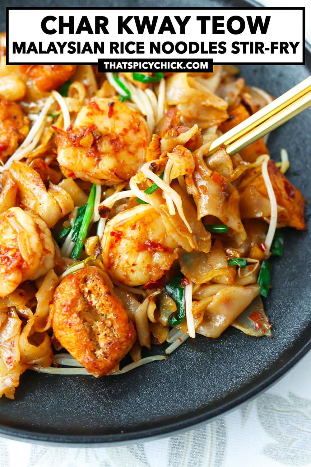 Char Kway Teow (Malaysian Flat Wide Rice Noodles Stir-fry) - That Spicy ...