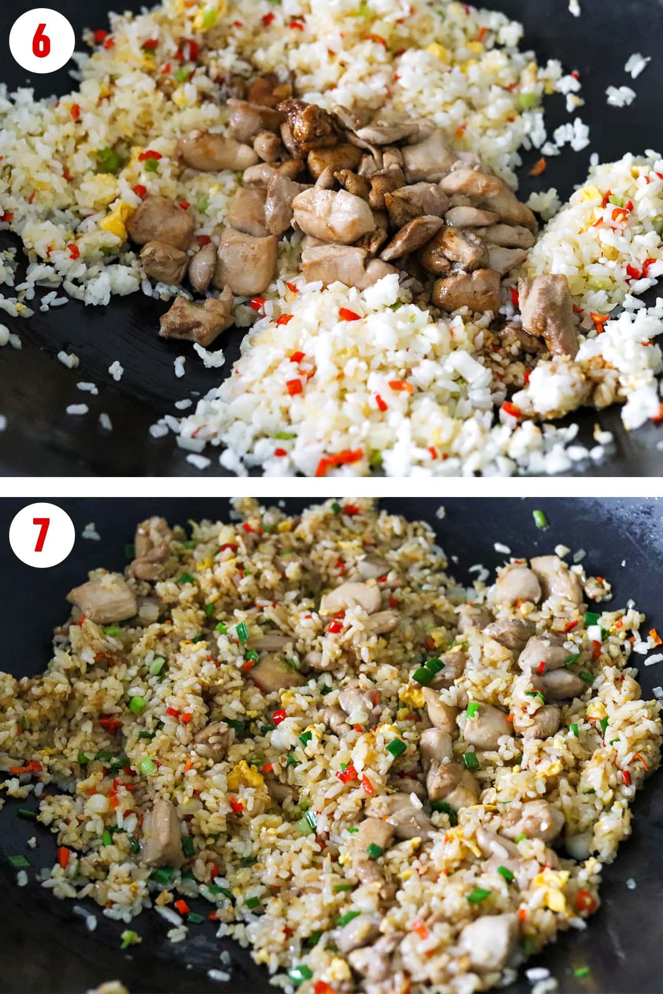 Japanese Chicken Fried Rice (Yakimeshi) - That Spicy Chick