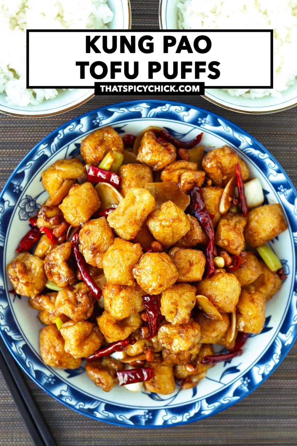 Kung Pao Tofu Puffs - That Spicy Chick