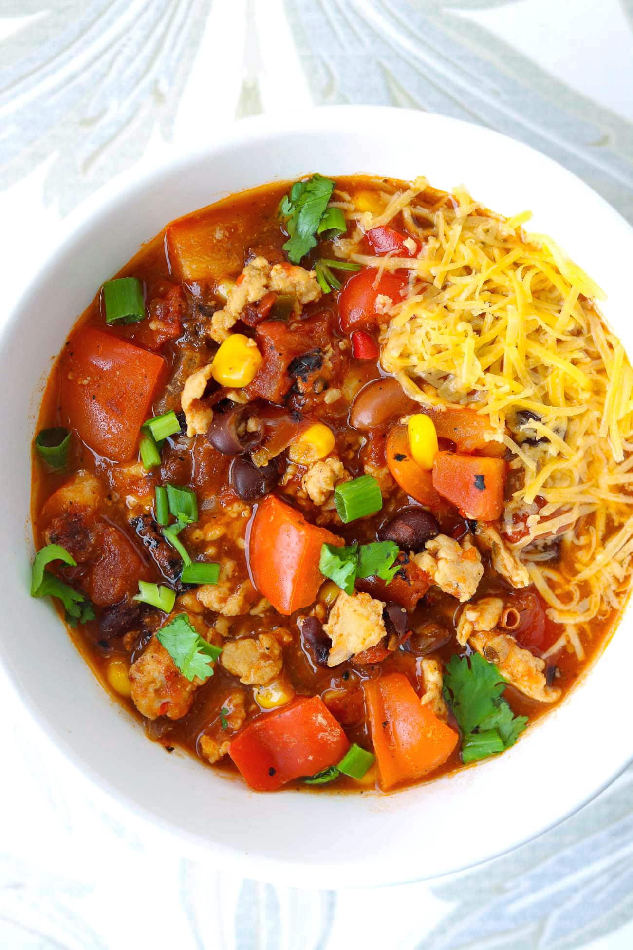 Spicy Ground Chicken Chili - That Spicy Chick