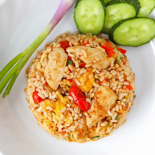 Thai Yellow Curry Fried Rice - That Spicy Chick