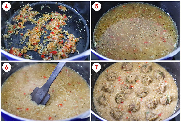 Thai Congee with Chicken Meatballs - That Spicy Chick