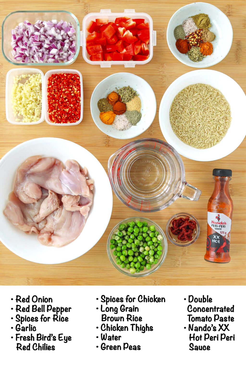 Peri Peri Chicken and Rice (Nando's Peri Peri Sauce!) - That Spicy Chick