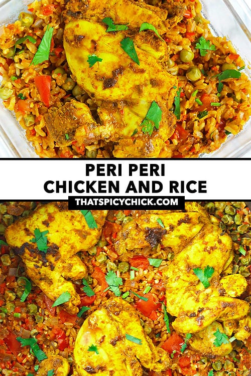 Peri Peri Chicken and Rice (Nando's Peri Peri Sauce!) - That Spicy Chick