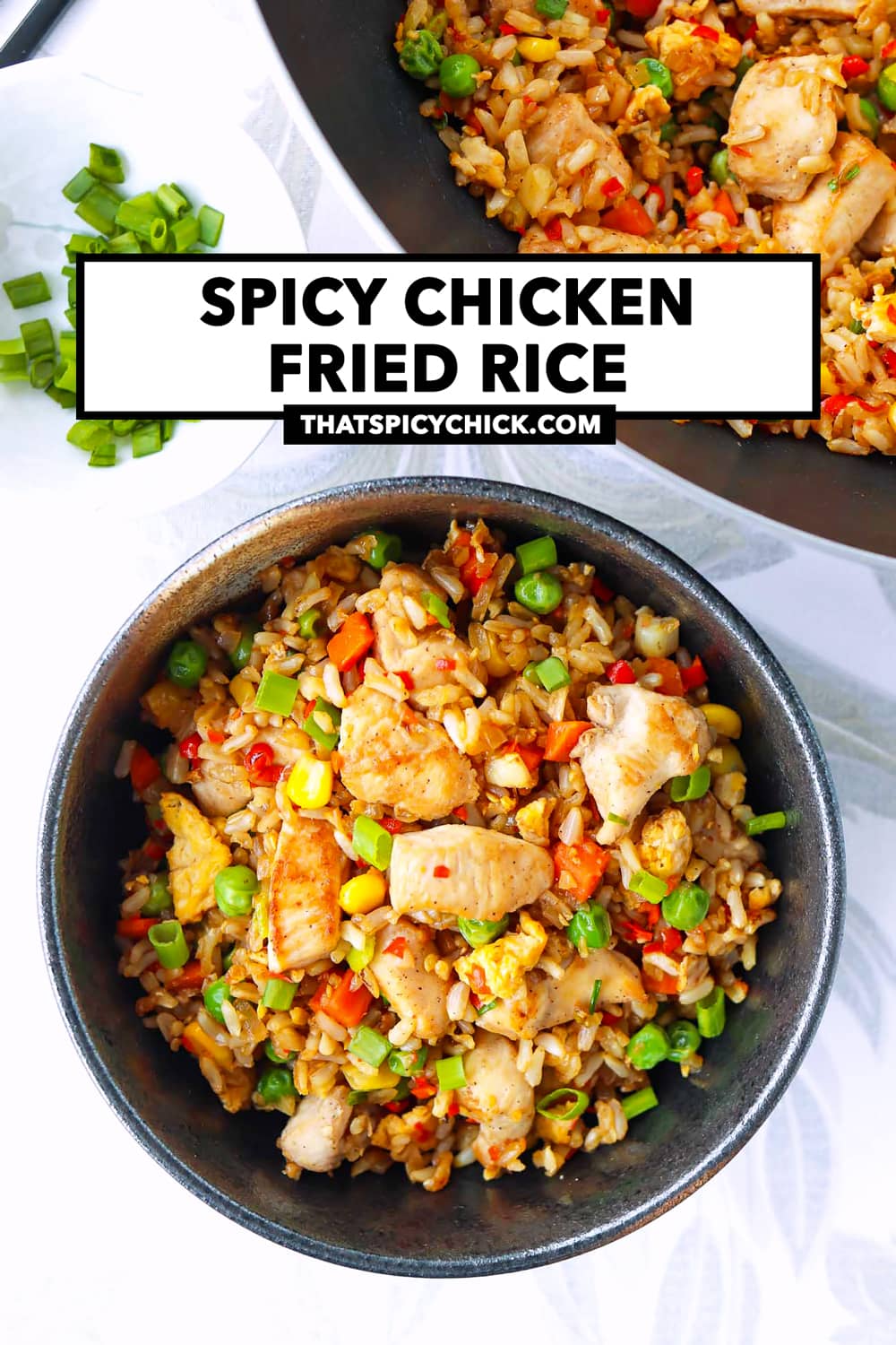 Spicy Chicken Fried Rice (Easy + Meal Prep) - That Spicy Chick