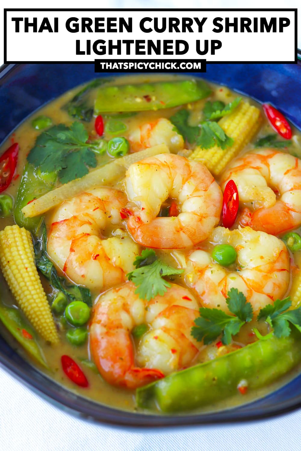 Thai Green Curry Shrimp - Lightened Up - That Spicy Chick